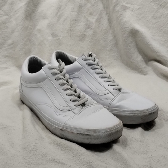 Vans | Shoes | Vans White Leather Old Skools | Poshmark